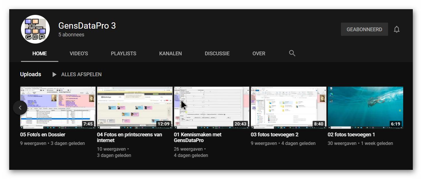 GDP 3 instructie filmpjes – Webshop